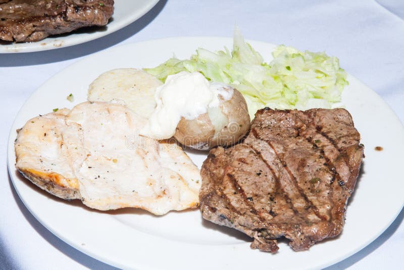 Serving of Grilled Meat Served on the Table Stock Photo - Image of ...