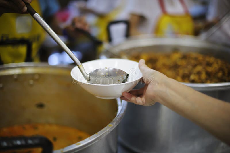 Serving the Homeless Hungry and Poor Stock Image - Image of pauper ...