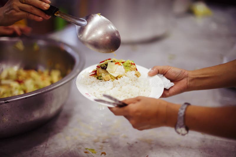 Serving the Homeless Hungry and Poor Stock Photo - Image of feeding ...