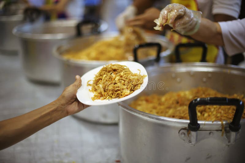 Serving the Homeless Hungry and Poor Stock Image - Image of ...