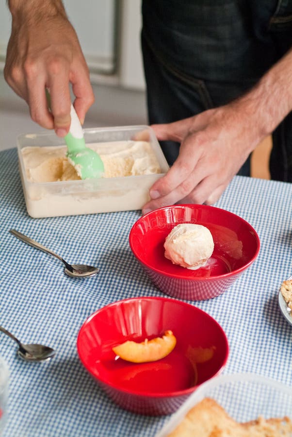 Serving ice cream stock photo. Image of summer, ceramic - 20974712