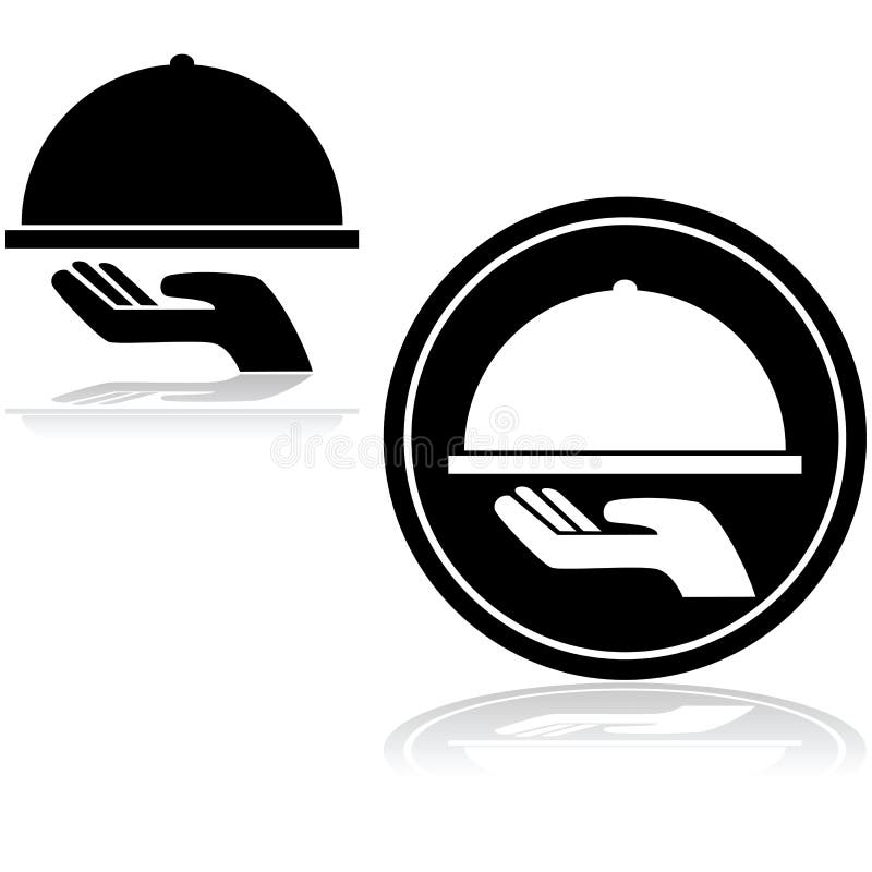 Serving icon stock illustration. Illustration of tray - 37980295