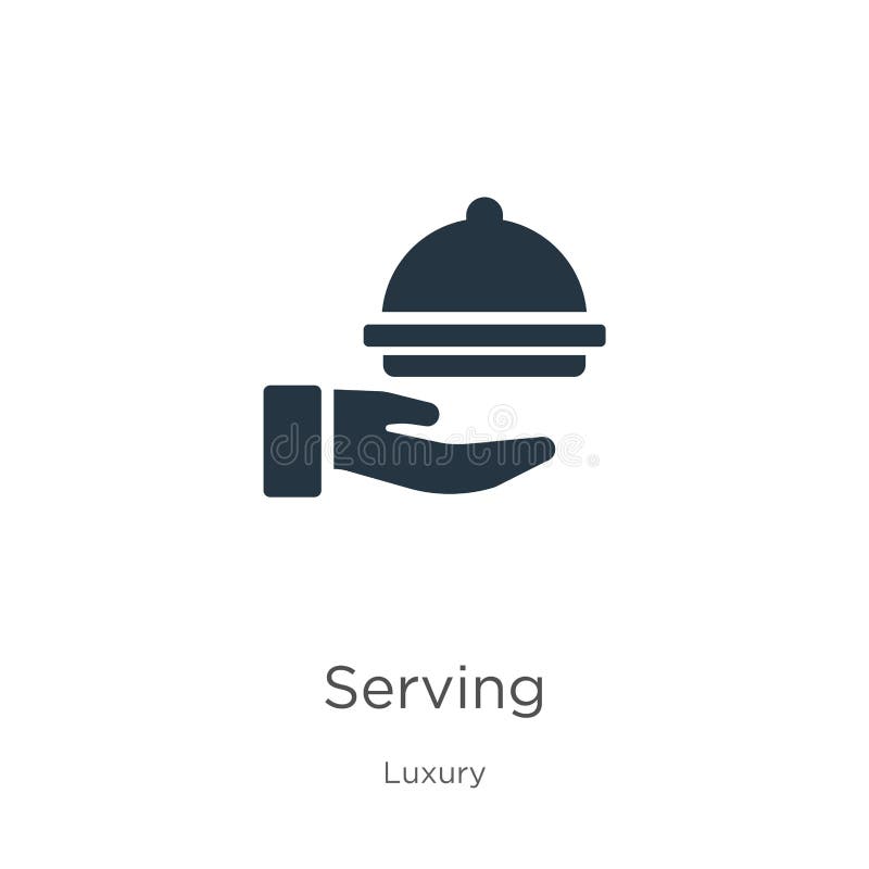 Serving Icon Vector. Trendy Flat Serving Icon from Luxury Collection ...