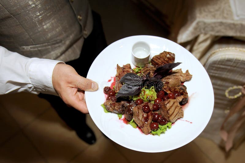 Serving Meat stock image. Image of people, person, meat - 29619665