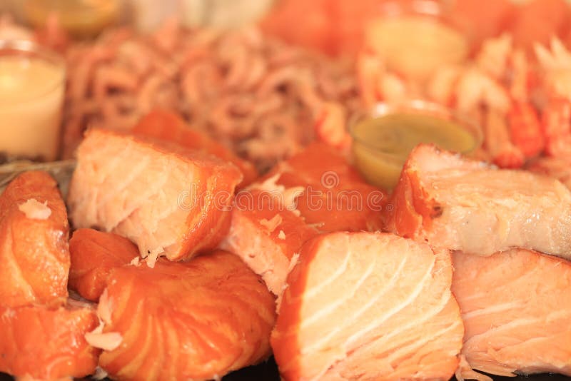 Fresh seafood on plate stock image. Image of cooking - 150232613
