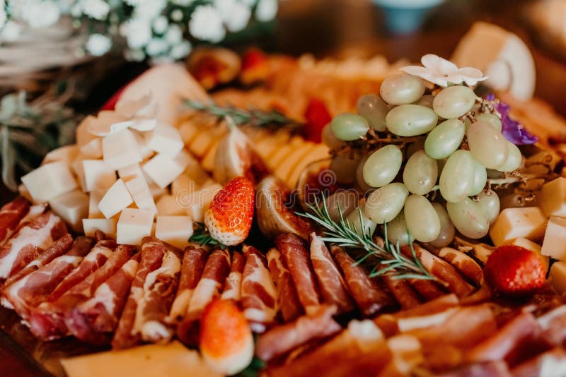 Serving Platter Filled with an Assortment of Snacks during the Ceremony ...