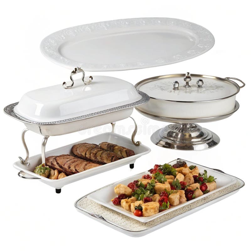 Serving Platters Vector Element Stock Illustration - Illustration of ...