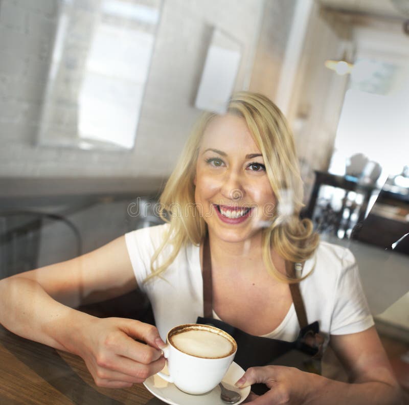 Serving Service Staff Customer Service Cafe Concept Stock Image - Image ...