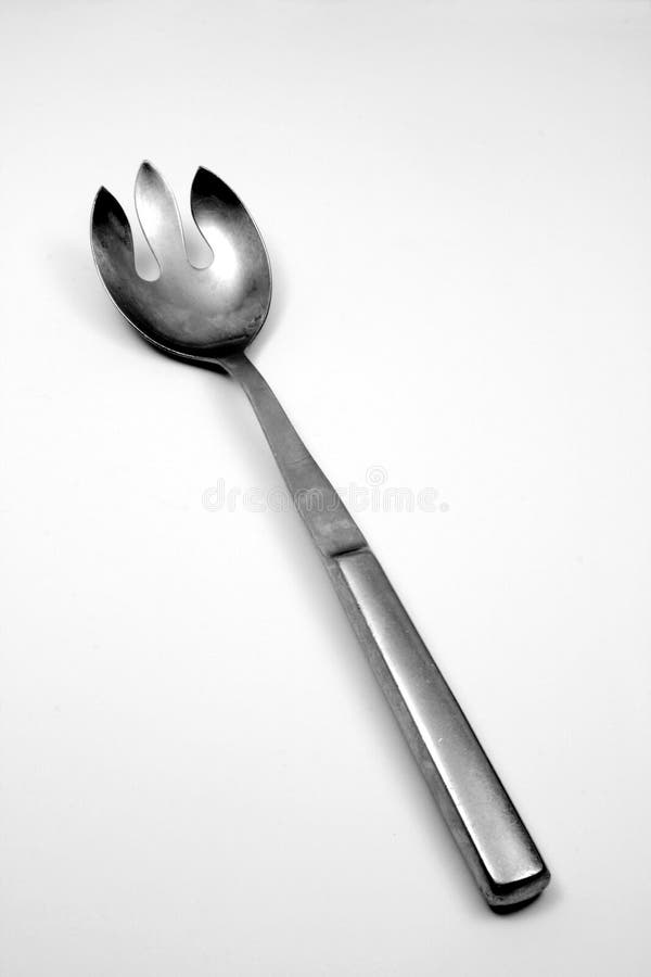 Serving Spork Half Spoon Half Fork Stock Image - Image of silverware ...