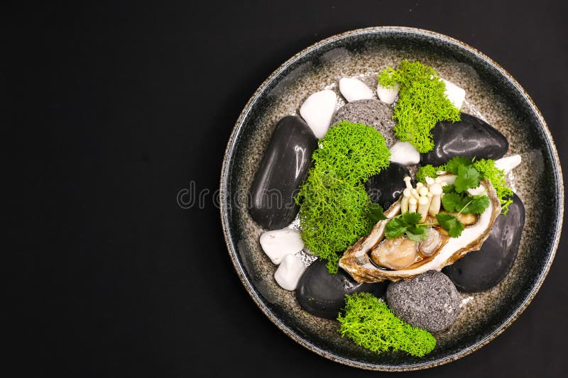 Serving Suggestion of Fresh Raw Oysters Stock Image - Image of ...