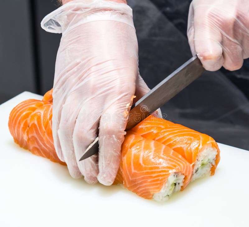 Serving sushi stock image. Image of board, gourmet, diet - 90475891