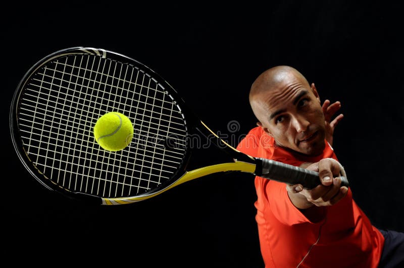 Serving a tennis ball stock photo. Image of competition - 19510550