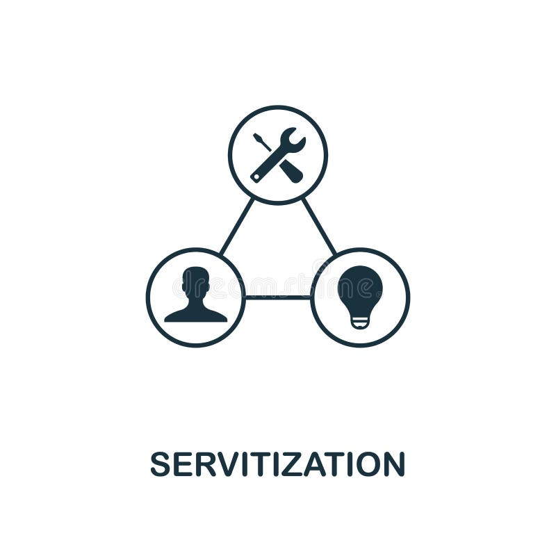 Servitization Icon Thin Line Style Industry 4 0 Icons Collection Ui