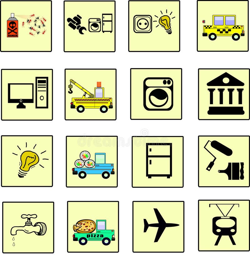 Servizi delle icone illustrazione di stock. Illustrazione di punti ...