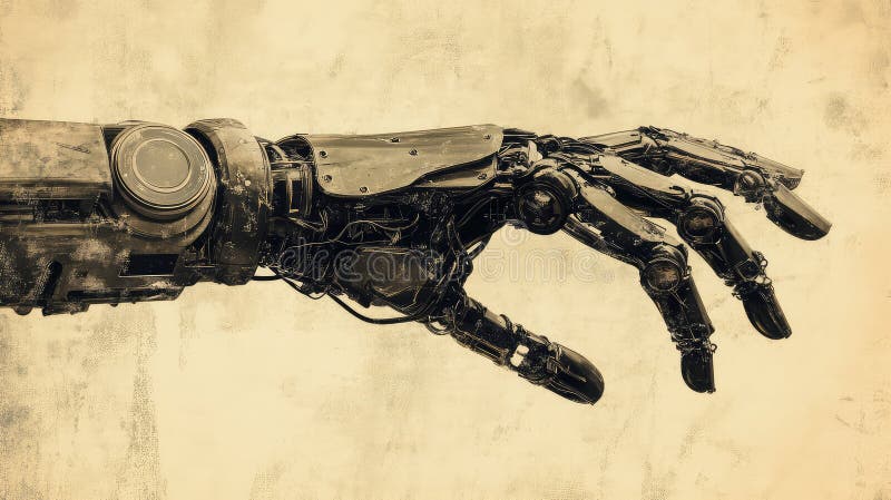 Servo Elevating Robotic Arm Stock Illustration - Illustration of ...