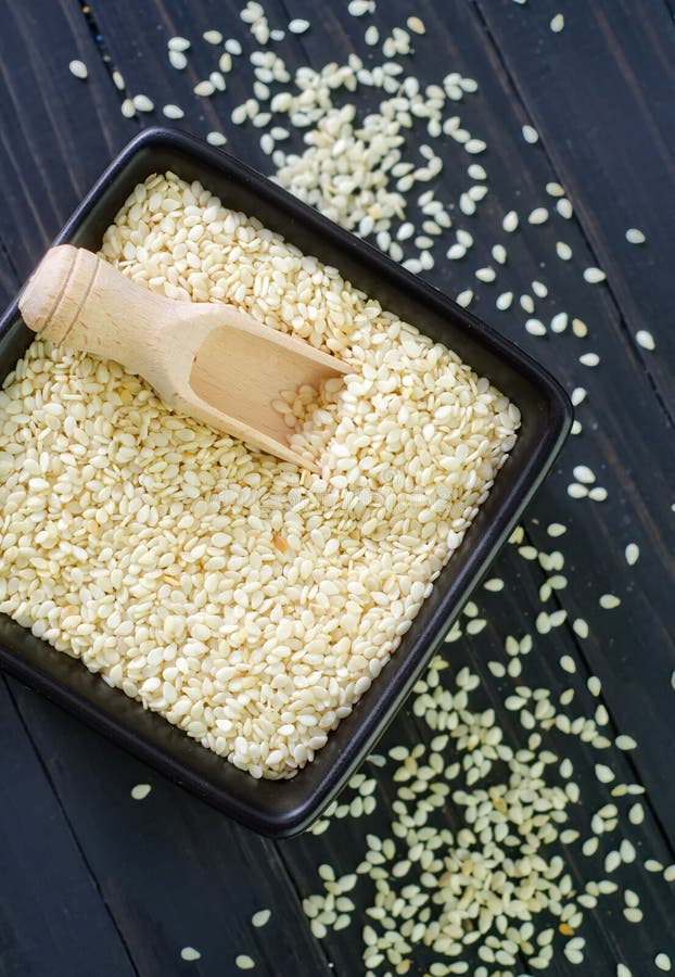 Sesame stock photo. Image of plate, asian, heap, aromatic - 44314132