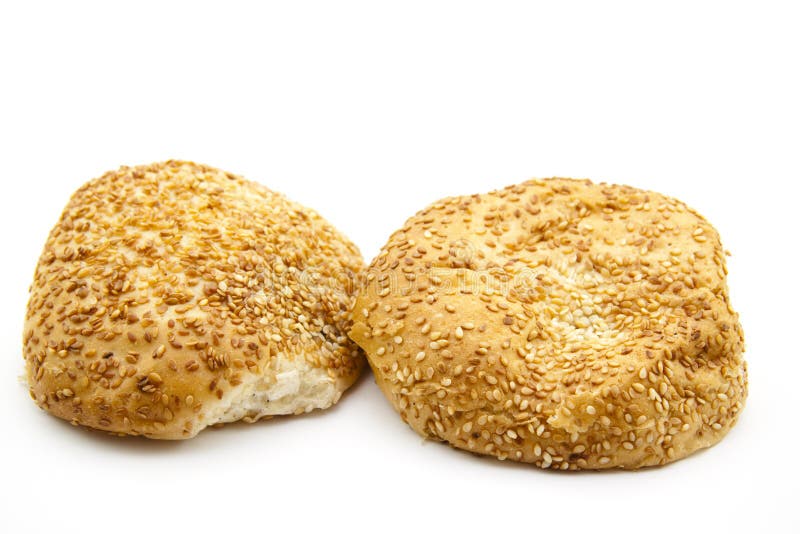 Sesame bread roll stock photo. Image of grain, white - 29460642