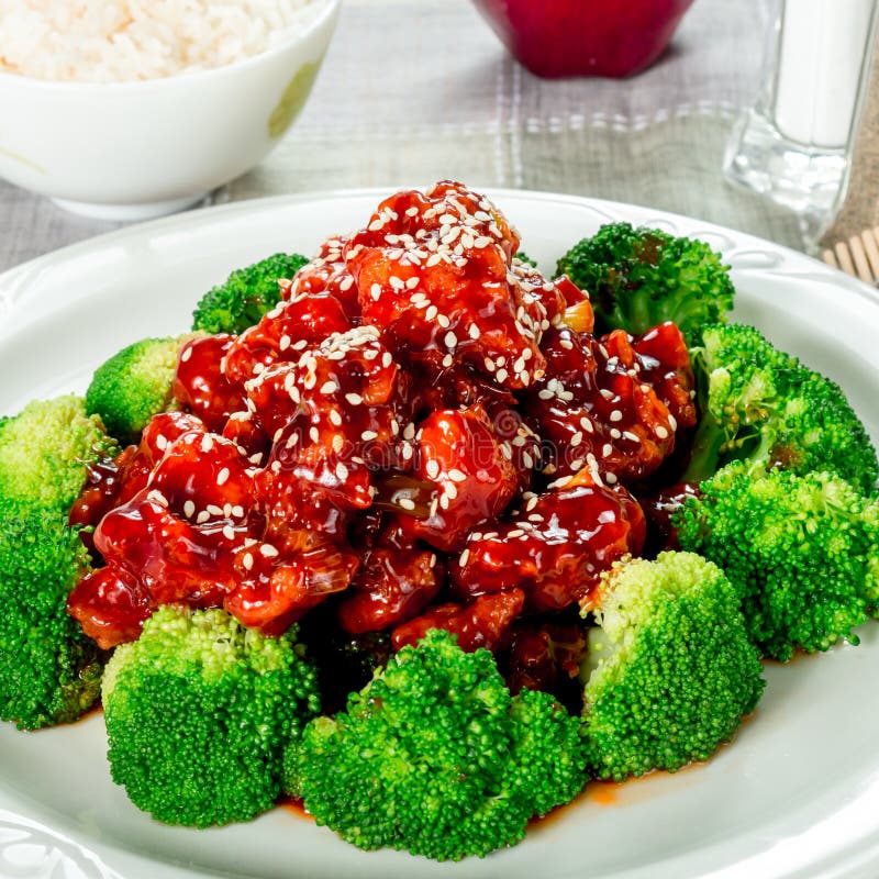 Sesame Chicken (also Called Chinese Sesame Seed Chicken) Stock Image ...