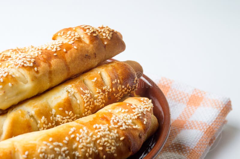Sesame Covered Pastry in a Bowl Stock Image - Image of closeup, food ...