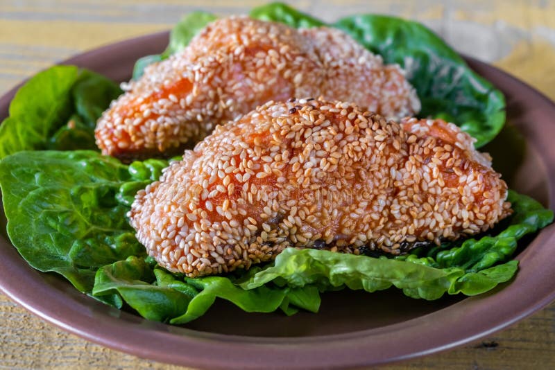 Sesame Crusted Salmon stock image. Image of closeup - 267532139