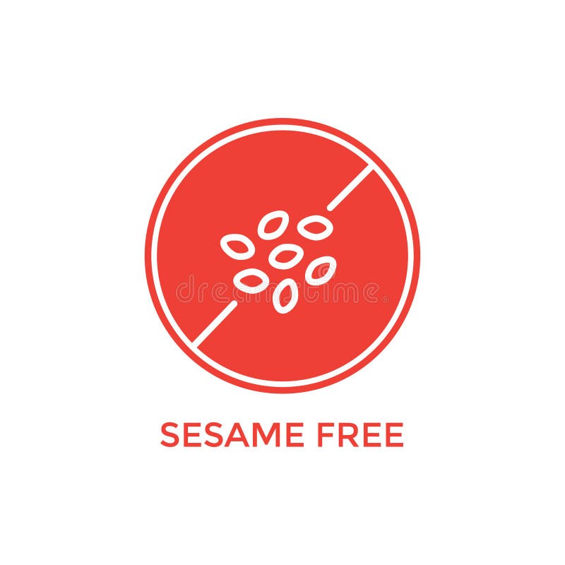 Sesame Free Label. Vector Illustration Decorative Background Design ...
