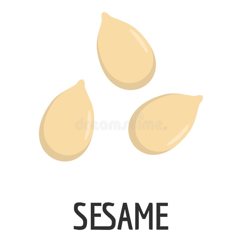 Sesame Seed for Hamburger Roll Vector Symbol Icon Design. Stock Vector ...