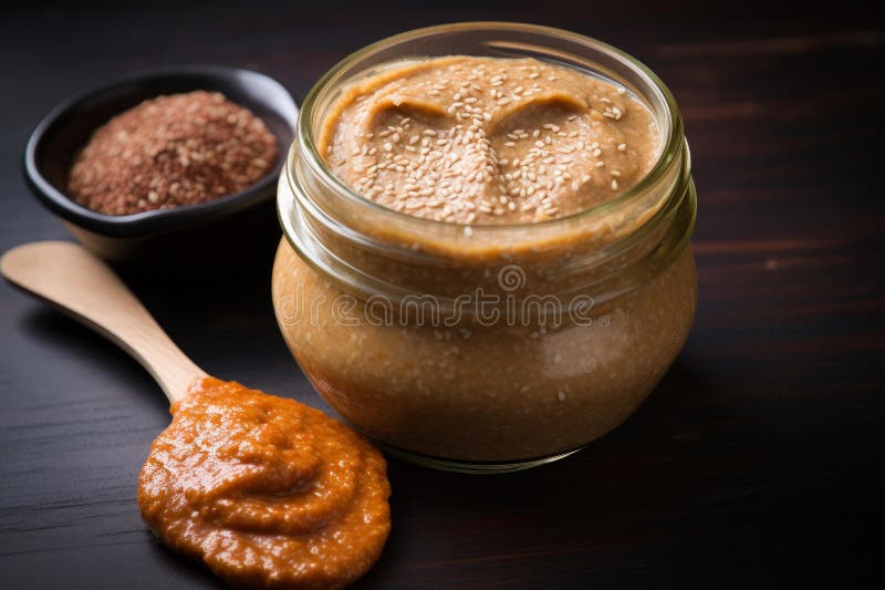 Sesame paste. Generate Ai stock illustration. Illustration of sesame ...