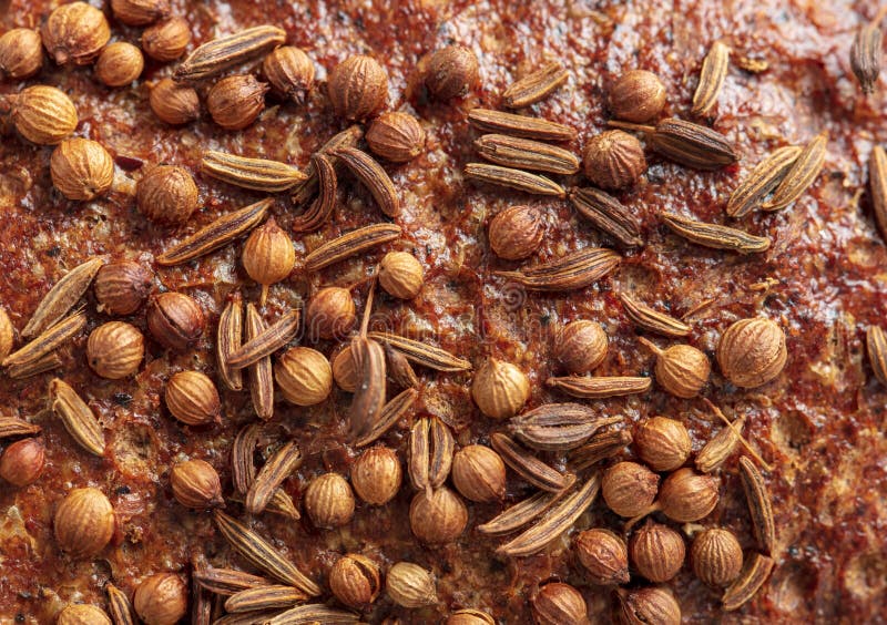 Sesame Rye Bread As a Background Stock Image - Image of bread, wheat ...