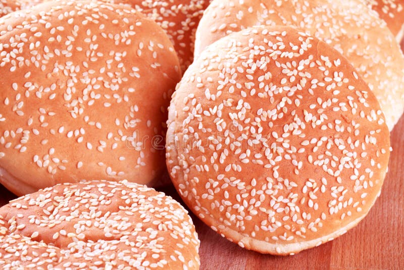 Sesame seed buns stock photo. Image of detail, bread - 12405332