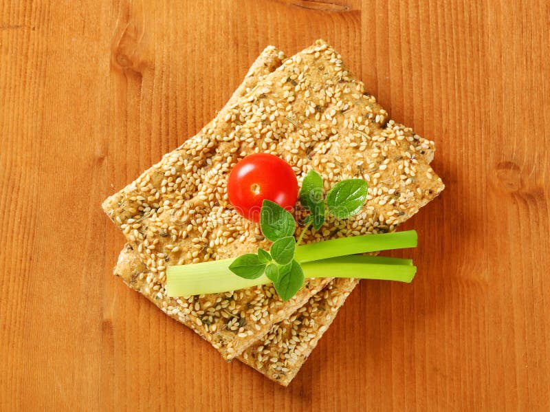 Sesame seed crackers stock image. Image of appetizer - 39040697