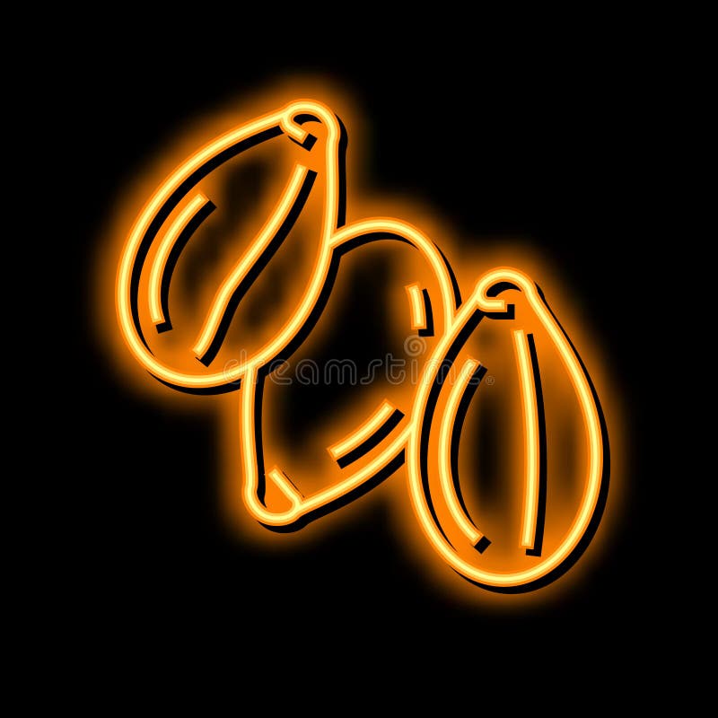Sesame Seed Neon Glow Icon Illustration Stock Vector - Illustration of ...