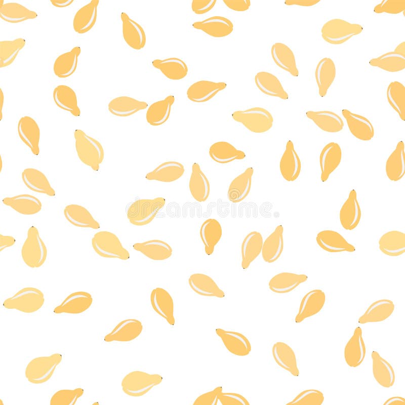 Sesame Seeds Seamless Pattern Stock Vector - Illustration of recipe ...