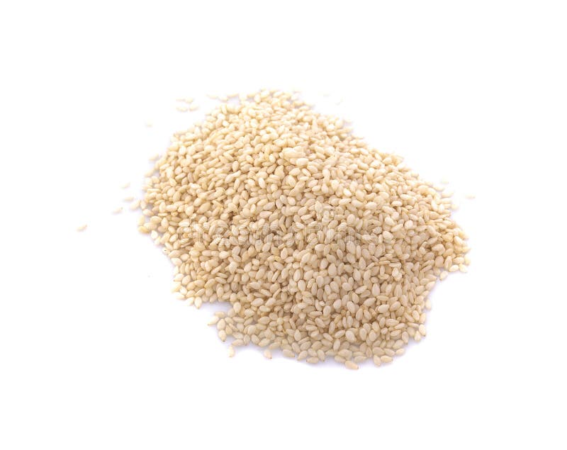 Sesame Seeds Isolated on White Background Stock Photo - Image of ...