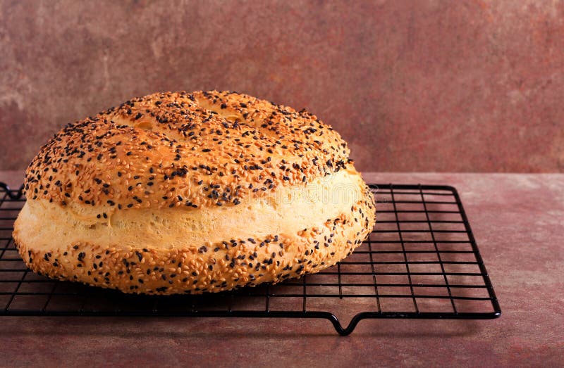 Sesame village loaf bread stock photo. Image of sesame - 218854478