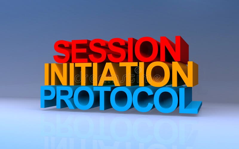 Session Initiation Protocol on Blue Stock Illustration - Illustration ...