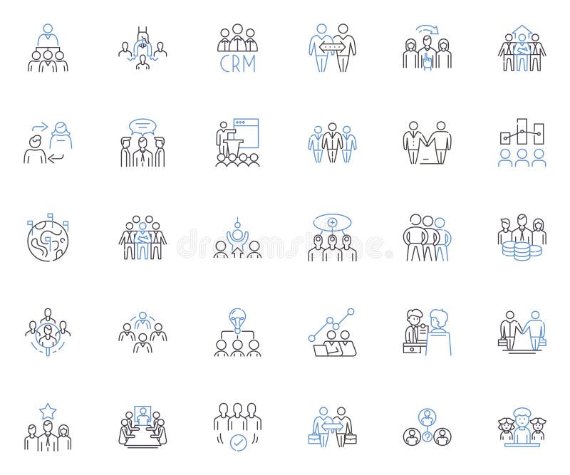 Session Line Icons Collection. Collaboration, Interaction, Engagement ...
