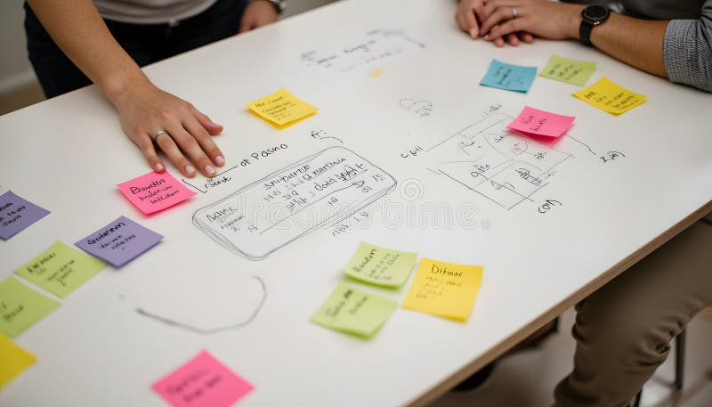 Session with Post it Notes and Stock Illustration - Illustration of ...