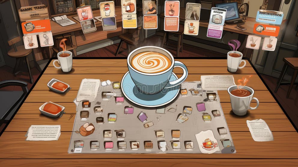Session Virtual Coffee Break Stock Illustration - Illustration of ...