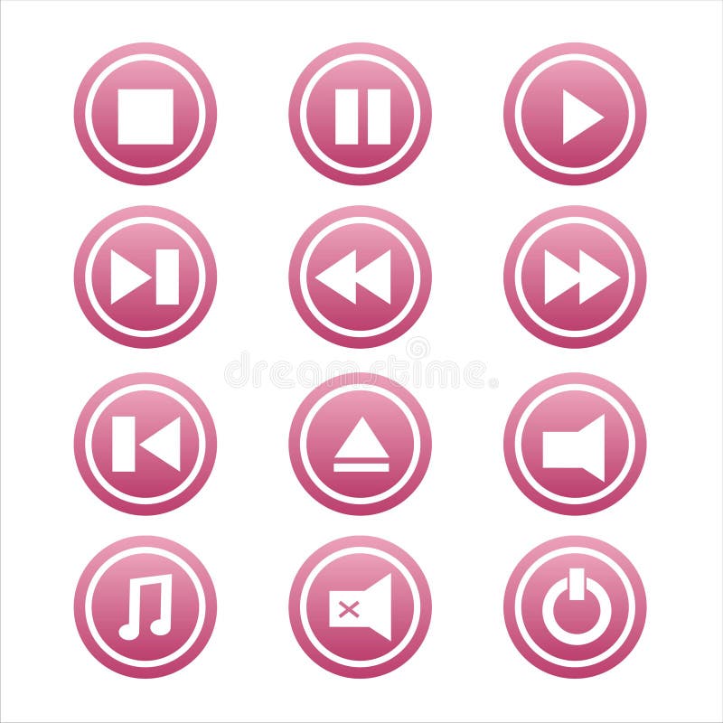 Set of 12 music signs stock vector. Illustration of play - 13005803