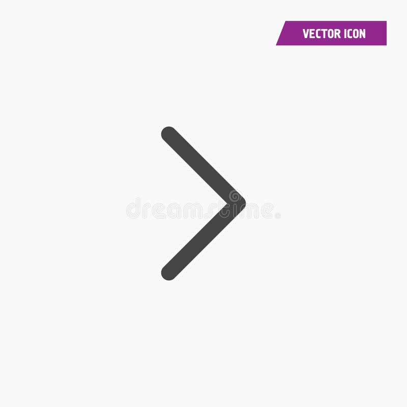 Line Right Arrow, Maths Big Arrow Icon. Stock Vector - Illustration of ...