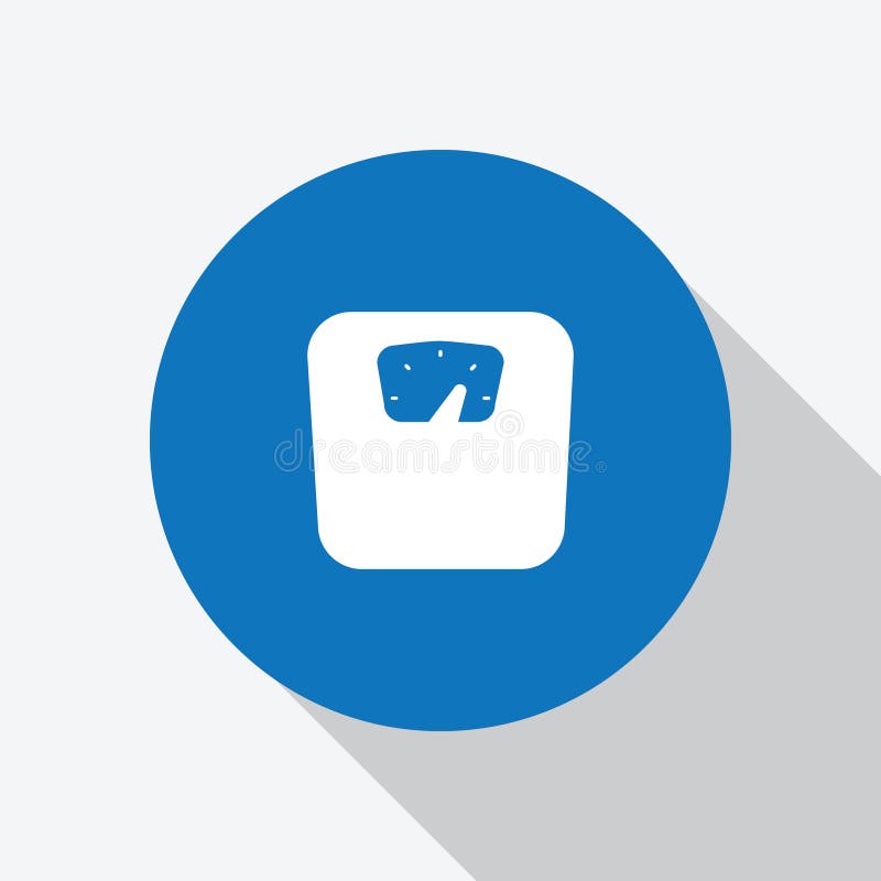 White Scale Measuring Human Weight Icon Stock Vector - Illustration of ...