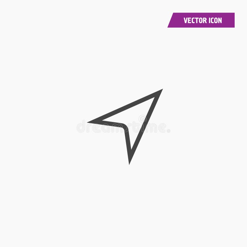 Line Cursor Icon in Trendy Flat Style . Stock Vector - Illustration of ...