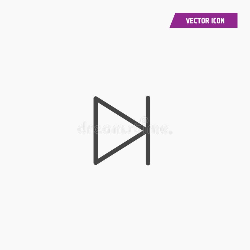 Last Track Right Arrow Multimedia Button Icon. Stock Vector ...