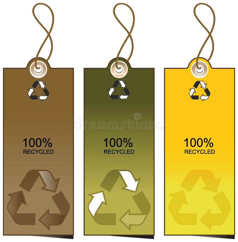 Eco Recycle Tags stock vector. Illustration of merchandise - 14258607