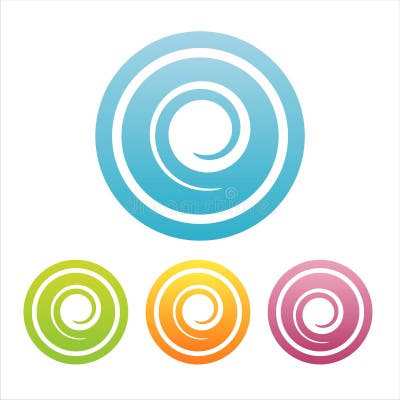 Set of 4 swirl signs stock vector. Illustration of shiny - 13285851
