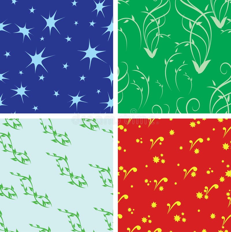 Set of 4 Vector Seamless Textures Stock Vector - Illustration of ...