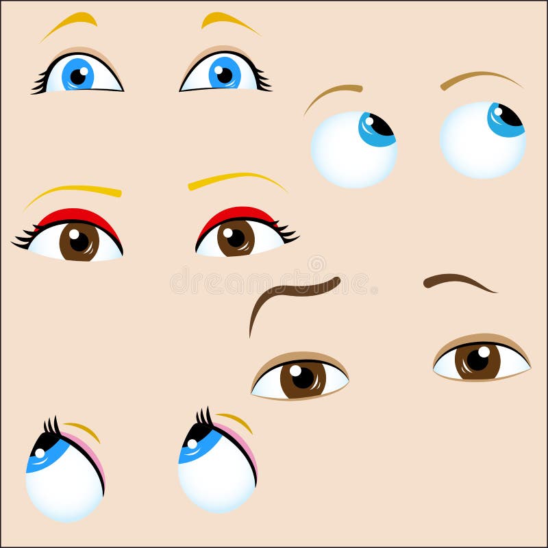 Cartoon eyes stock vector. Illustration of caricature - 20630331