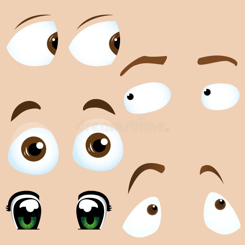 Set of cartoon eyes, stock vector. Illustration of eyes - 40769292