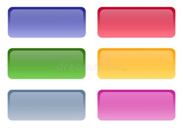 Set of 6 Web 2.0 Glossy Buttons Stock Illustration - Illustration of ...