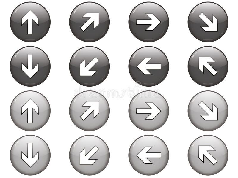 Arrow Button Set stock vector. Illustration of interface - 6177185